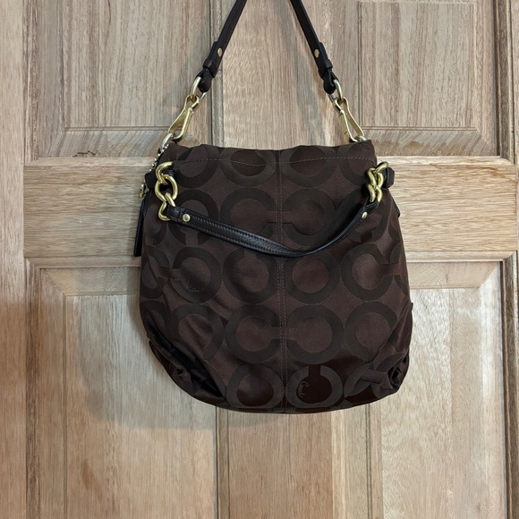 Coach | Bags | Coach Signature Op Art Convertible Hobo Handbag Shoulder ...